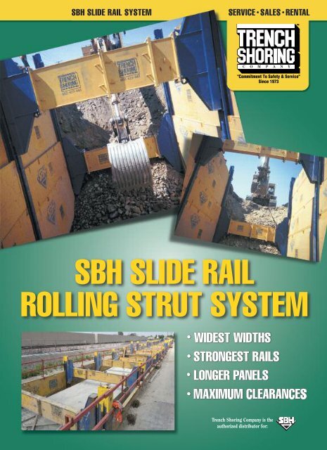sbh slide rail rolling strut system - Trench Shoring Company
