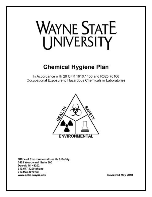 Chemical Hygiene Plan - Office of Environmental Health and Safety ...