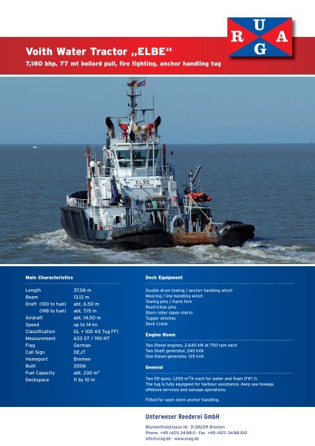 Voith Water Tractor „ELBE“ - Urag