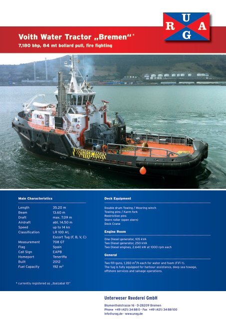 Voith Water Tractor „Bremen“ * - Urag