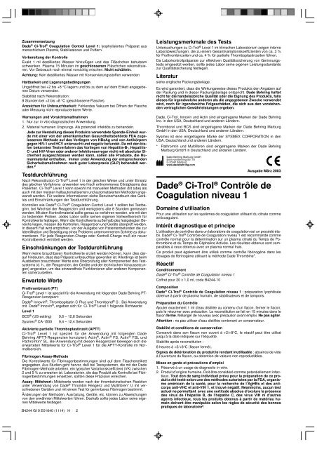 Zusammensetzung Dade