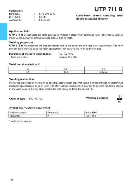 Standards : DIN 8555 : E