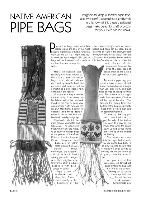 PIPE BAGS - Nicholas Wood