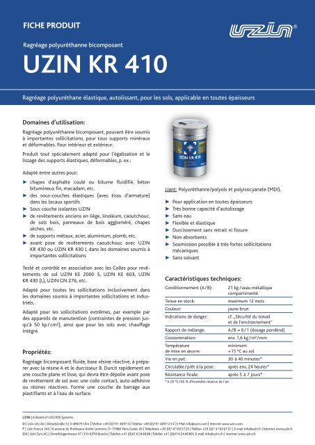 UZIN KR 410 - Uzin Utz AG