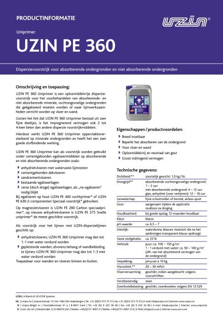 UZIN PE 360 - Uzin Utz AG