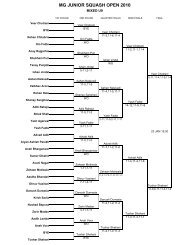 Generic Score Sheet - Squash BC