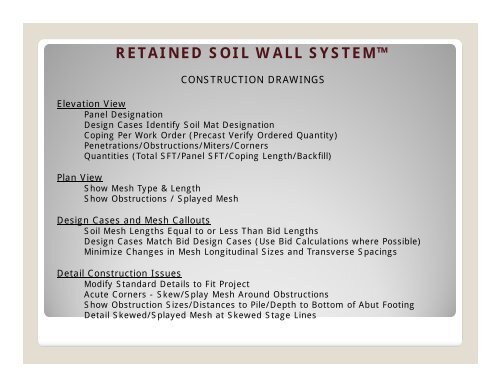 RETAINED SOIL WALL SYSTEM