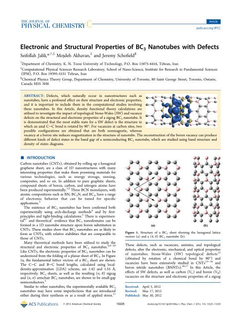 Electronic and Structural Properties of BC3 Nanotubes with Defects