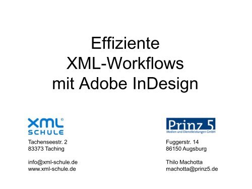 Effiziente XML-Workflows mit Adobe InDesign