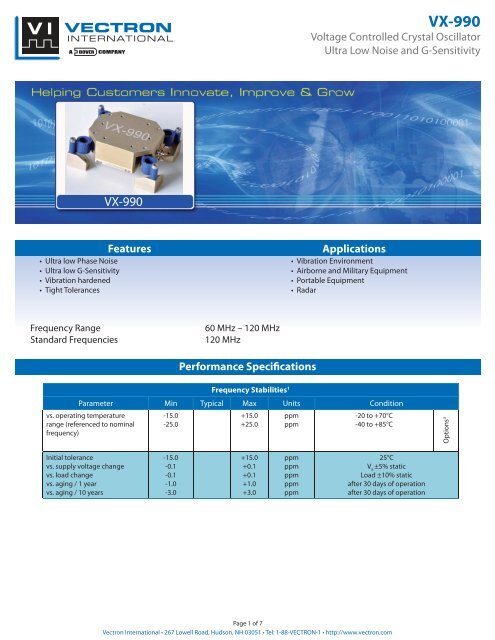 VX-990 - Vectron International