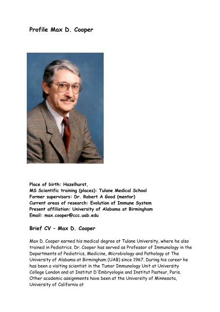 Profile Max D. Cooper - Enii.org