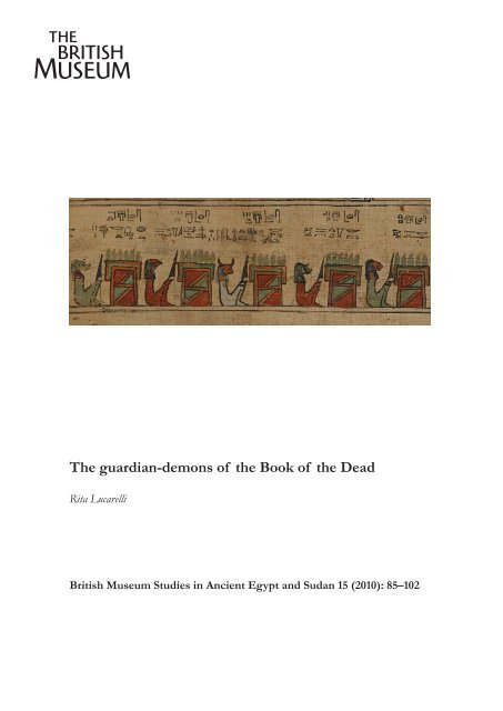 The guardian-demons of the Book of the Dead - British Museum