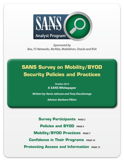 byod policy sans