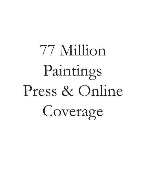 77 Million Paintings - Long Now Foundation