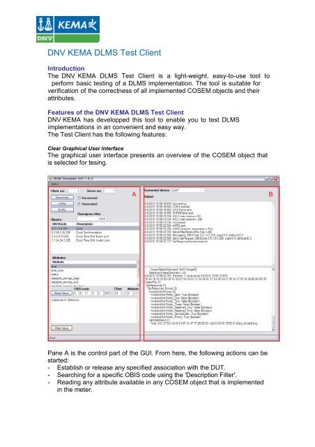 KEMA DLMS Test Client - DNV KEMA