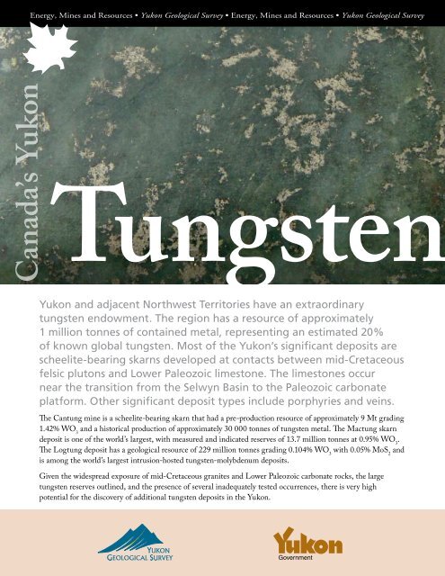 Tungsten brochure (PDF) - Invest Yukon