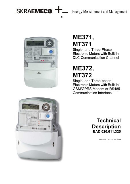 Iskraemeco Mx37y Technical Description - SMS Metering