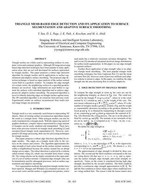 Triangle Mesh-Based Edge Detection and Its Application to Surface ...