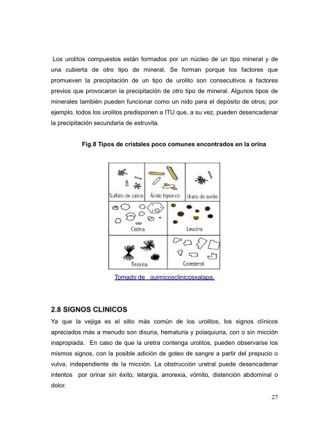 Los urolitos compuestos e