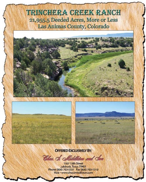 Trinchera Creek Ranch Brochure - Chas S. Middleton & Son