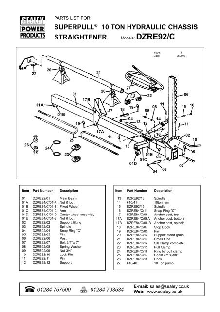 superpull® 10 ton hydraulic chassis straightener - CCW-Tools