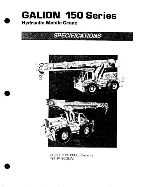 GALION 150A 15 TON - Anthony Crane USA