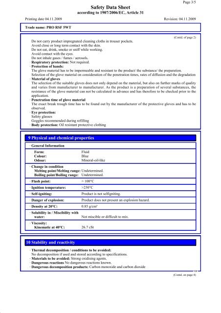 MSDS - Fuchs Lubricants
