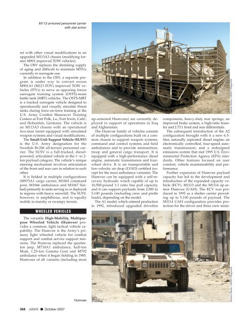 WHEELED VEHICLES - Association of the United States Army