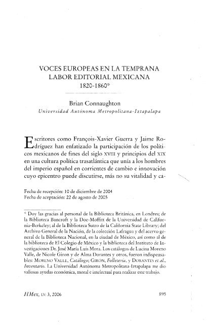 Brian Connaughton - Aleph Ciencias Sociales