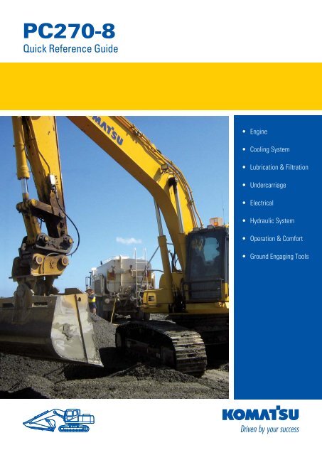 Quick Reference Guide - PC270-8 - Komatsu