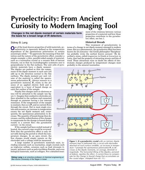 Pyroelectricity: From Ancient Curiosity to Modern Imaging Tool - SLAC