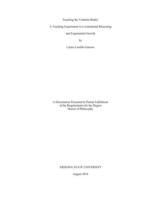 Teaching the Verhulst Model