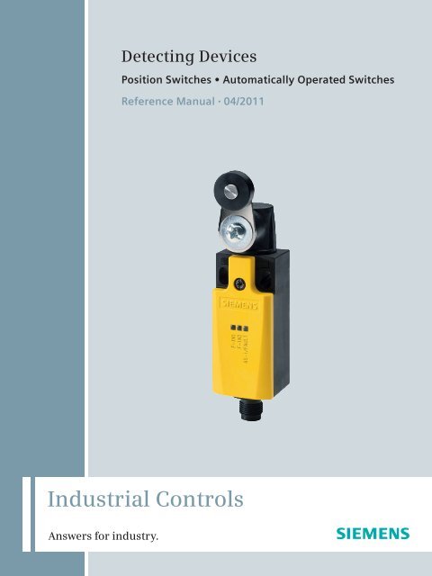 3SE5, 3SE2, 3SE3 Position Switches - Siemens