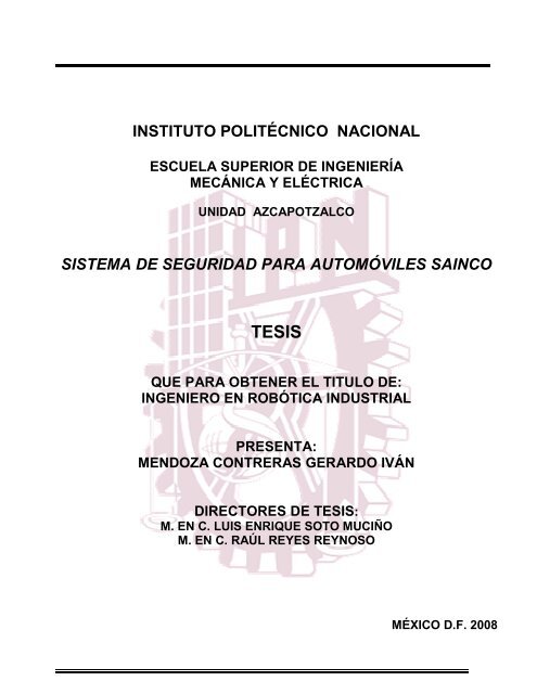 Tesis en el IPN - Instituto Politécnico Nacional