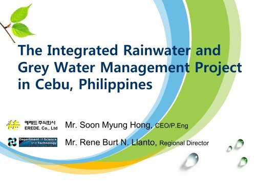 The Integrated Rainwater and Grey Water Management project in ...