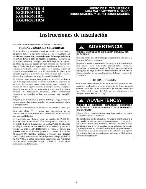 Instrucciones de instalación