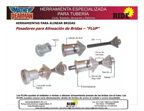 Pasadores para Alineación de Bridas – “FLUP”