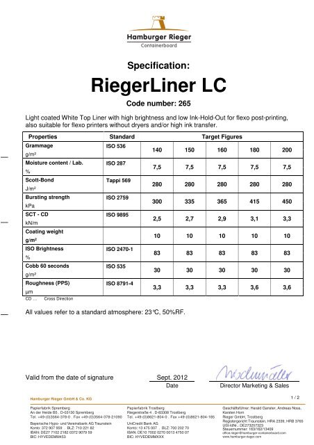 RiegerLiner LC - Hamburger Rieger GmbH & Co. KG
