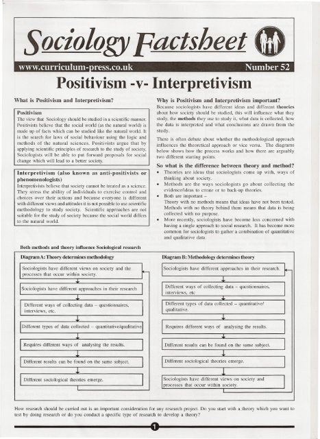 Positivism In Research PDF) Positivism (1)