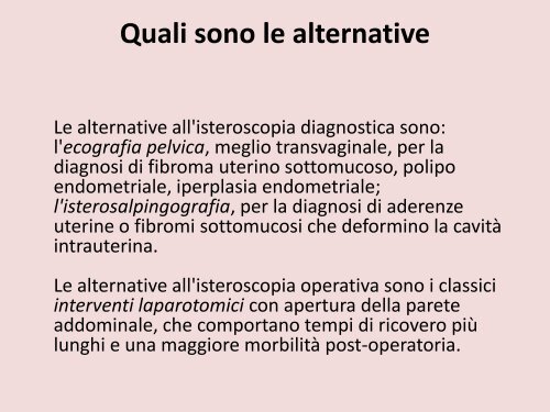 Quali sono le alternative