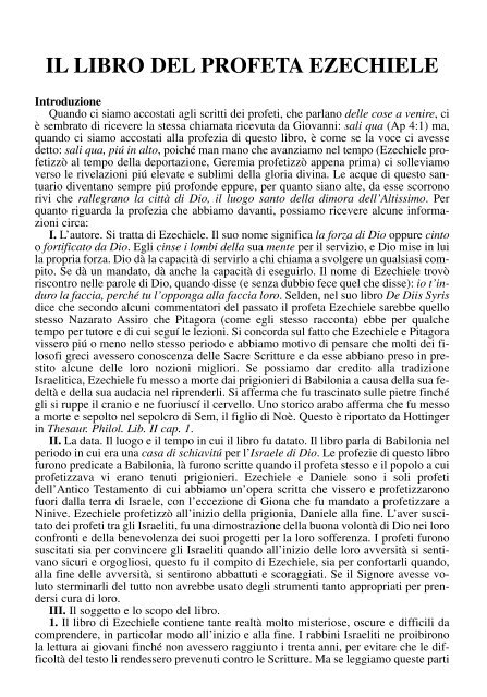 IL LIBRO DEL PROFETA EZECHIELE - Casa Editrice HILKIA