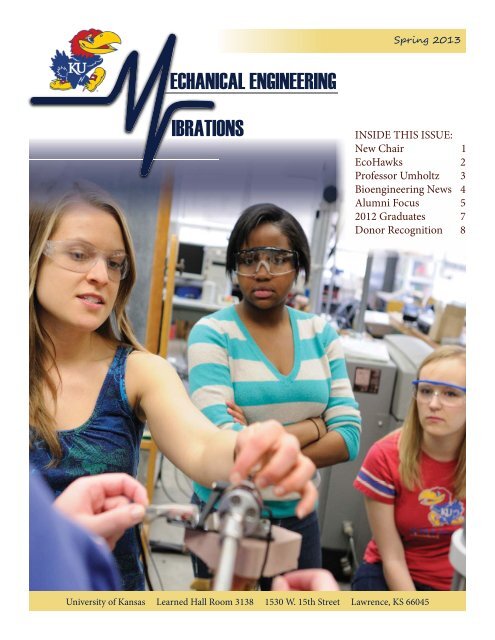 Spring 2013 - Mechanical Engineering - University of Kansas