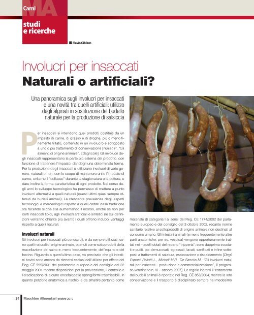 Involucri per insaccati - For Food Servizi