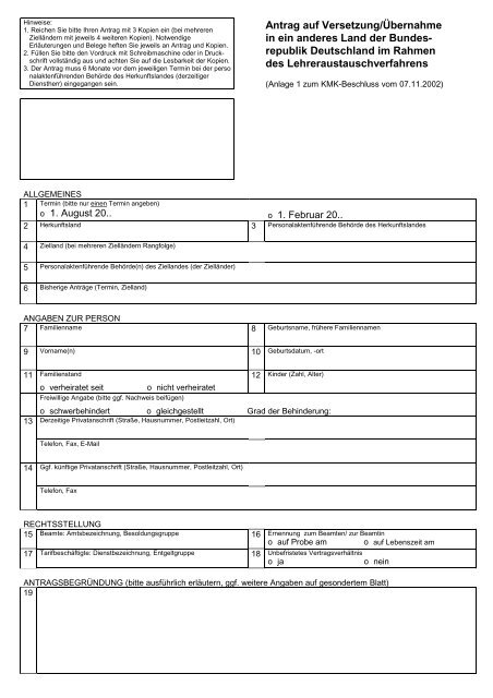 Versetzungsantrag - Pr-fk.de