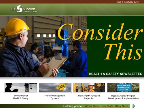 HEALTH & SAFETY NEWSLETTER - EHS Support