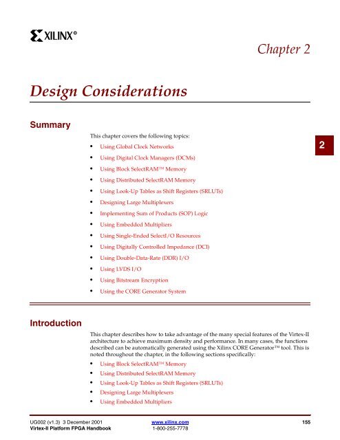 Xilinx Virtex-II Platform FPGA User Guide