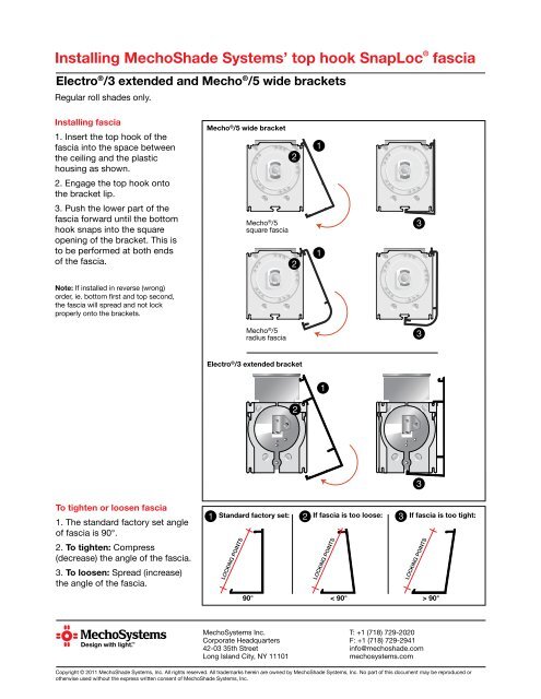 Installing MechoShade Systems' top hook SnapLoc® fascia