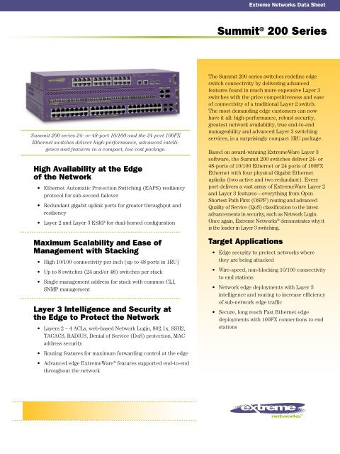 Summit® 200 Series - Public Surplus