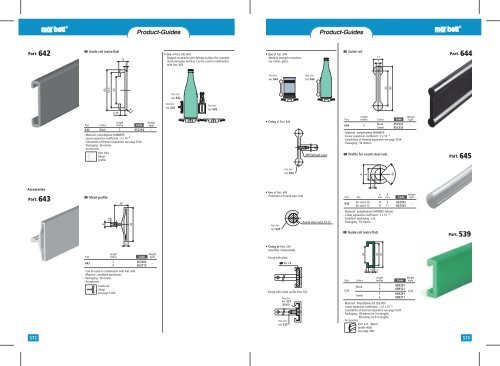R Guide rail (extra flat)