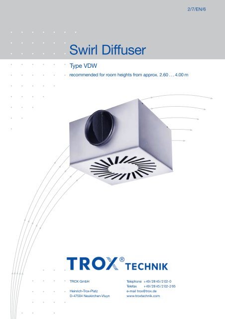 VDW swirl diffuser - TROX